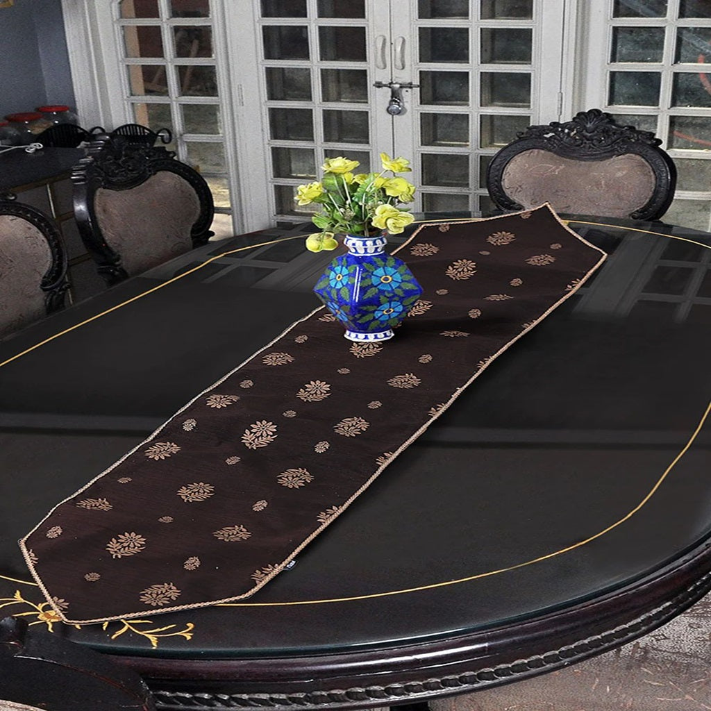 Chocolate Fudge Table Runner Brown with Lace – Hutch