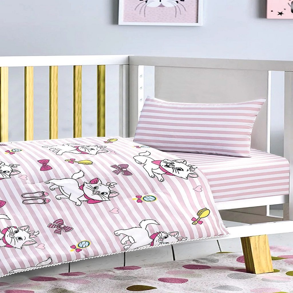 Kitty Baby Cot Filled Set Pink – Hutch